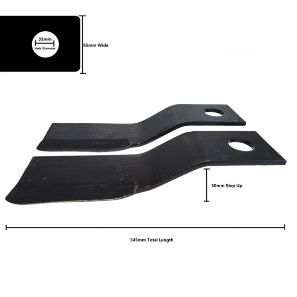 Slasher Blade Pair 345mm to Suit Standard Duty Slashers – Dissy Machinery